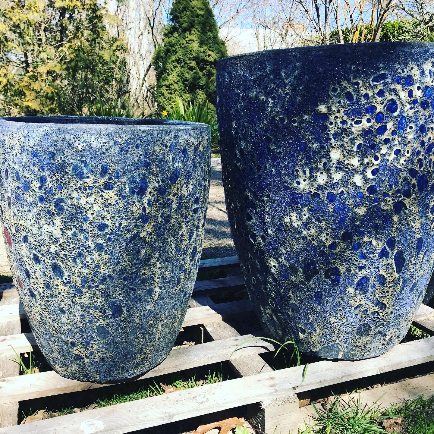 Sea Foam Blue Pots – Millthorpe Garden Nursery